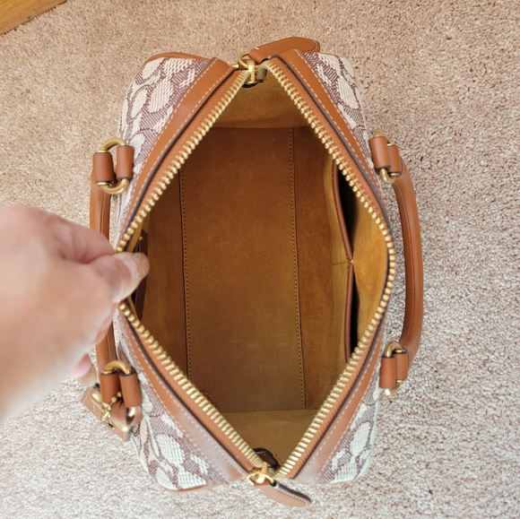 Coach | Bags | Coach Ruby Satchel 25 In Signature Textile Jacquard ...